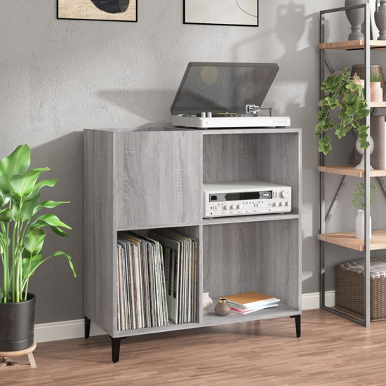 Aero Wooden Shelving Unit In Grey Sonoma Oak | Furniture Sale UK